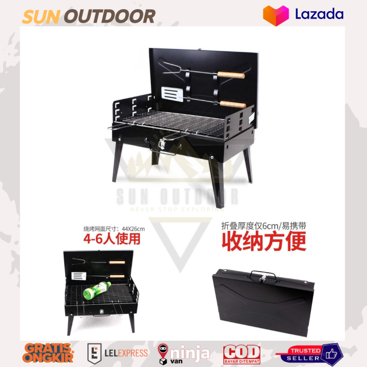 Alat Panggang Arang Barbeque Portable Camping Outdoor Grill Stove Satu ...