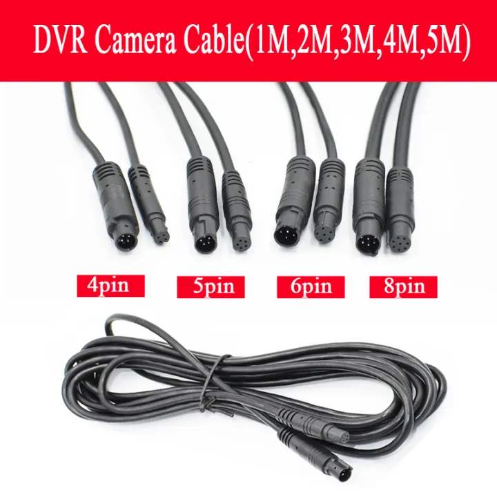 4Pin 5Pin 6Pin Car DVR Camera Extension Cable HD Monitor Vehicle Rear ...