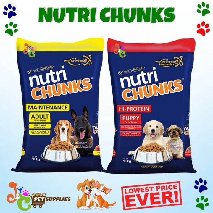 Nutri Chunks Maintenance Adult Beef 10kg and Nutri Chunks Hi-Protein ...