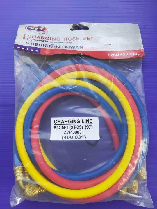 Charging Hose Set R22 R134a R12 R507 R404 Air Cond Refrigerant Manifold Gauge Hose GAS METER ...