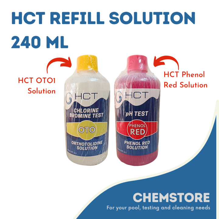 OTO1 Phenol Red 240ml HCT Orthotolidine Chlorine Bromine Tester or HCT ...
