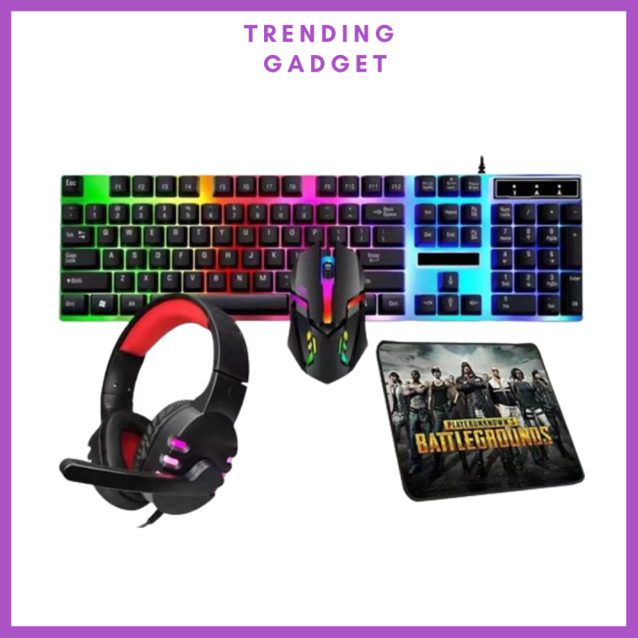 [4IN1] Gaming Mouse Keyboard Set Gaming Keyboard Mouse Headphone Set ...