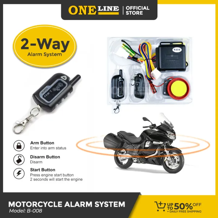ONELINE B-008 Two Way Motorcycle Alarm System | Lazada PH