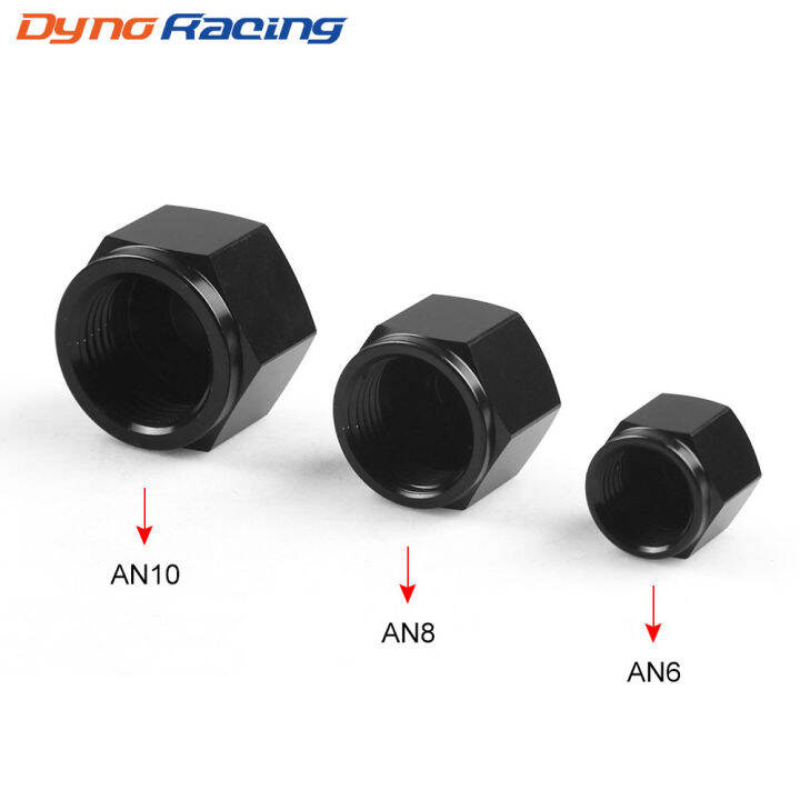 Aluminum AN6 AN8 AN10 Oil Adapter Female Flare End Cap Plug Tube Nut 6 ...