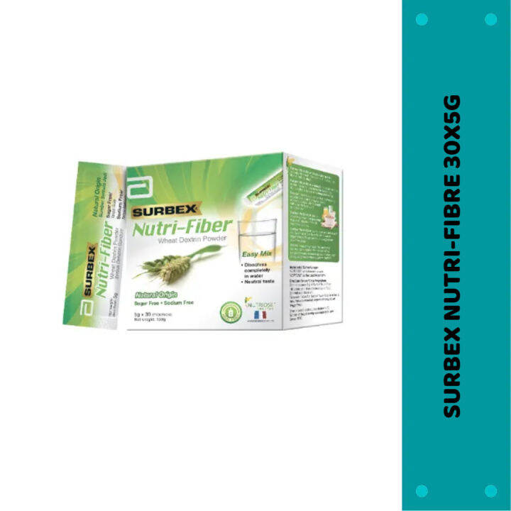 SURBEX NUTRI-FIBER WHEAT DEXTRIN POWDER 30X5G (Promotes Bowel Movement ...