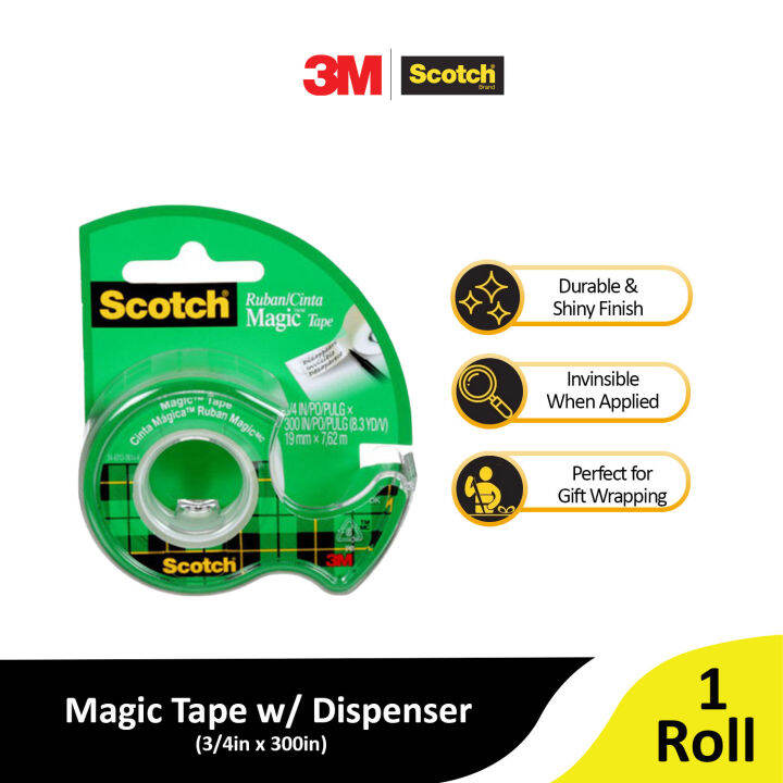 3M Scotch Magic Tape w/ Dispenser 105, 3/4in x 300in [MS105] | Lazada PH