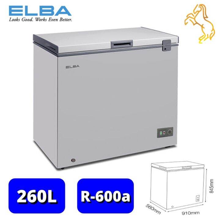 Elba Chest Artico Deep Freezer (260 L) EF-E2620(GR) | Lazada
