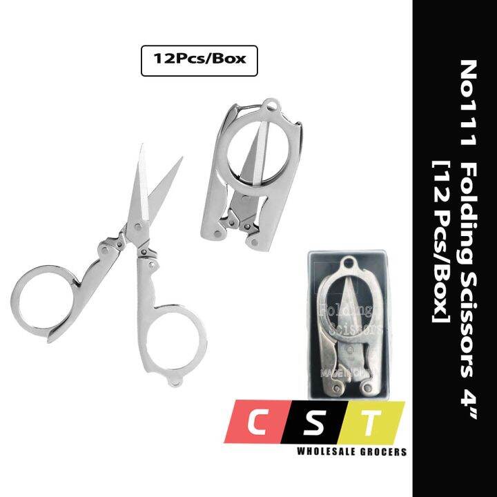 No.111 Folding Scissors/ Trip Scissors [4"][12 Pcs/Box] | Lazada