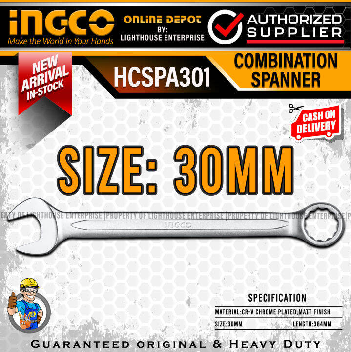 INGCO 30mm Combination Spanner (HCSPA301) *LIGHTHOUSE ENTERPRISE ...