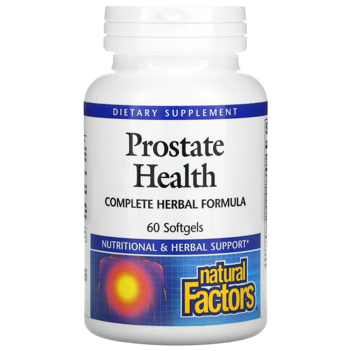Natural Factors Prostate Health Complete Herbal Formula 60 Softgels ...