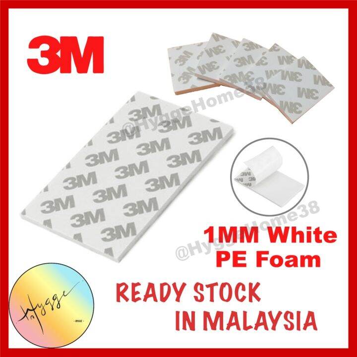 10pcs 3M Double Sided PE Foam Tape 1mm Strong Trackless Mounting Pad Mirror Photo Frame Heavy ...