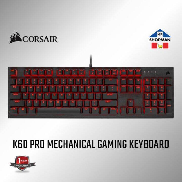 CORSAIR K60 PRO RED LED Mechanical Gaming Keyboard | Lazada PH