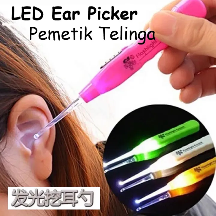 LED Ear Picker 3 in 1 Pengorek Telinga Pemetik Telinga LED Light Ear ...