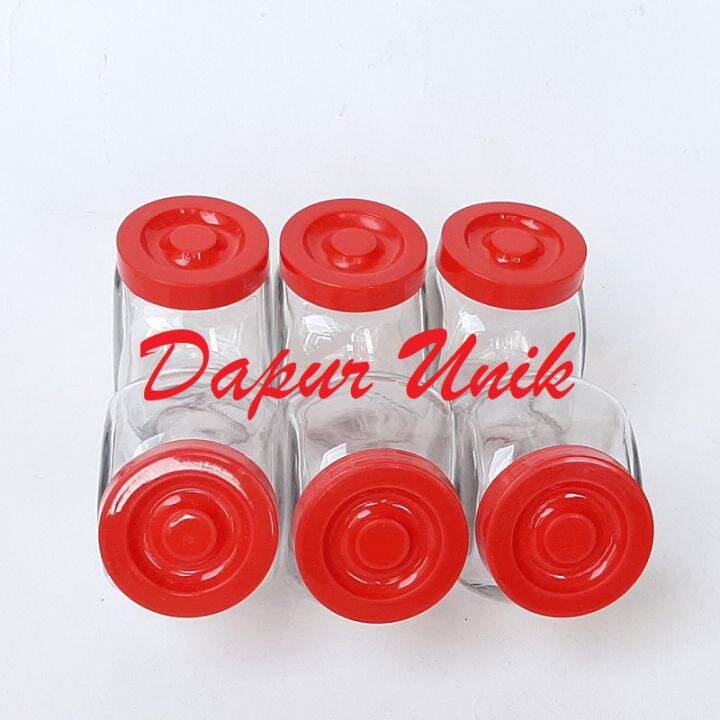 Dapur Unik -6bh Toples kaca Bumbu mini model Jadul bisa tegak dan ...