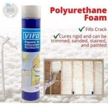 PU FOAM SPRAY 750 ML PEREKAT LUBANG VIRA Polyurethane Foam Lem Sealant ...