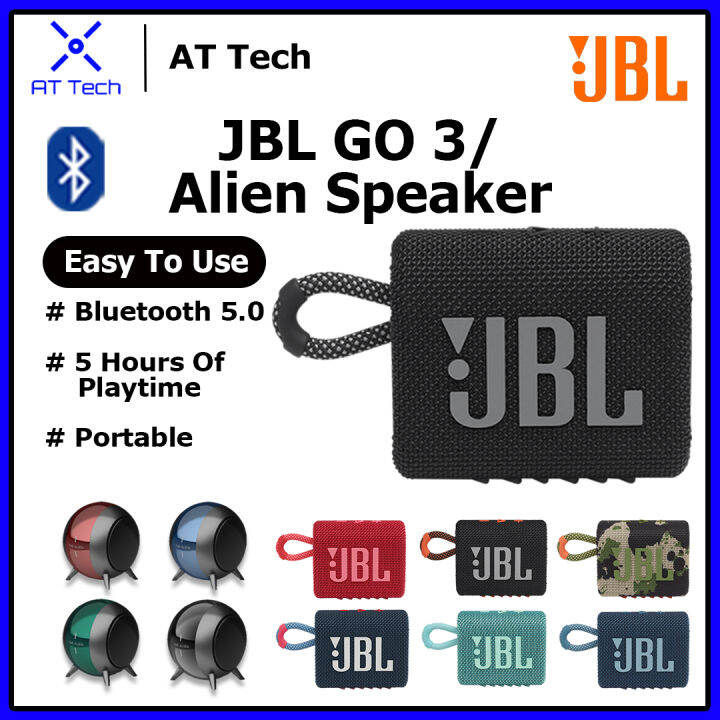 AT Tech Portable Waterproof Speaker Surround Sound Alien Bluetooth Mini ...