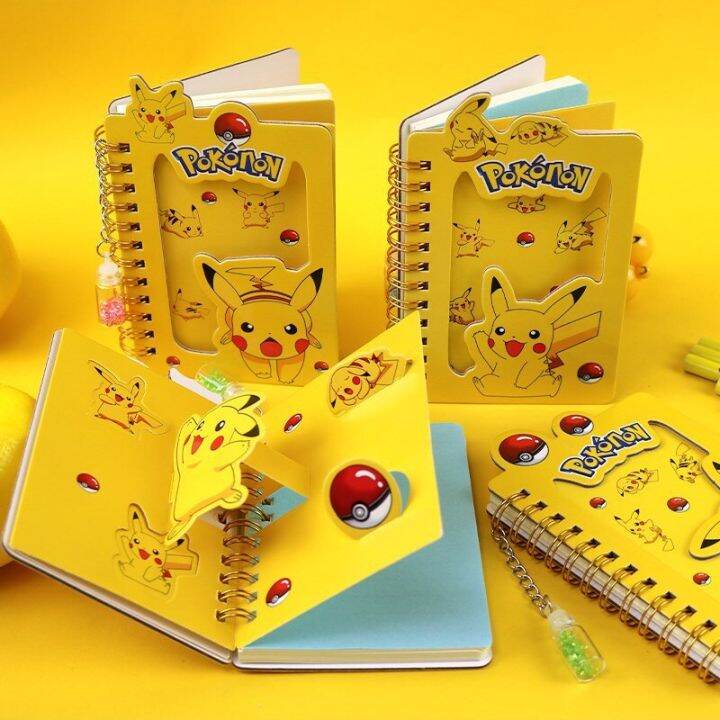 Pokemon Anime Notebooks Kawaii Pikachu Lovely Coil Book Portable Hard ...