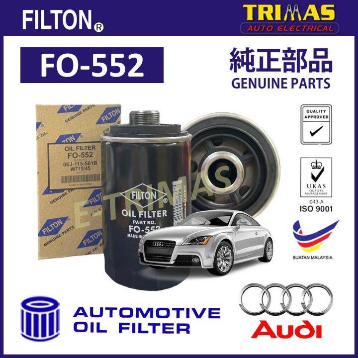 FILTON Oil Filter Audi TT 8J3 8J9 Engine EA113 EA888 Penapis Minyak ...
