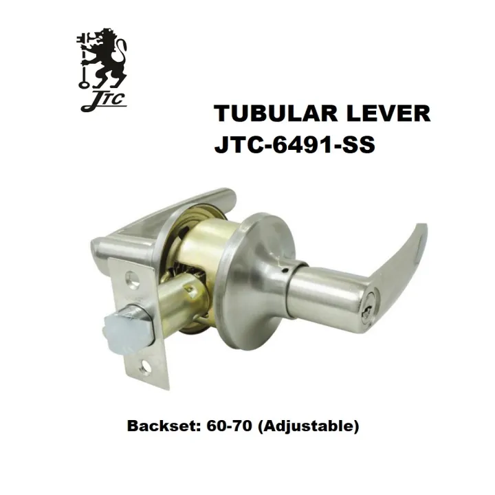 JTC TUBULAR LEVER HANDLE LOCK 6491 SS/AC/MB | Lazada