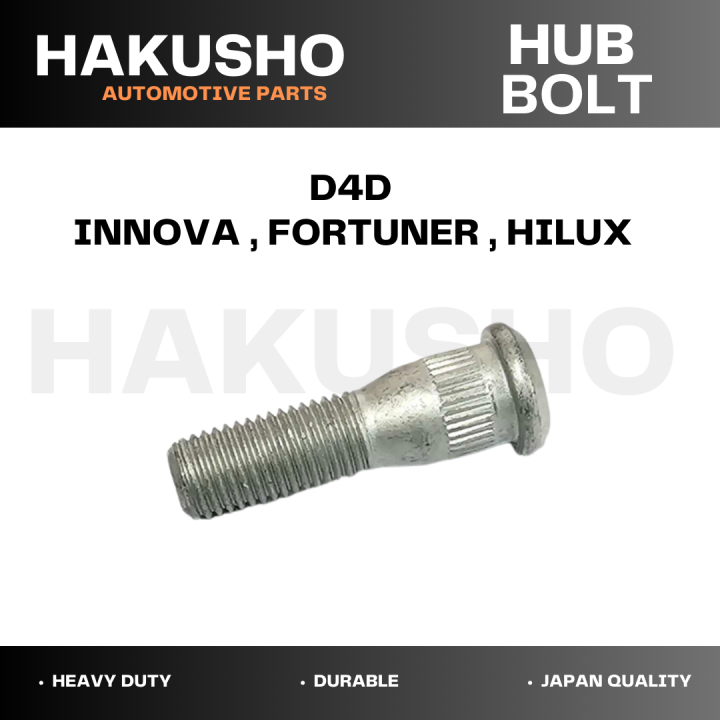 HUB BOLT D4D , INNOVA , FORTUNER , HILUX (HAKUSHO JAPAN QUALITY BRAND ...