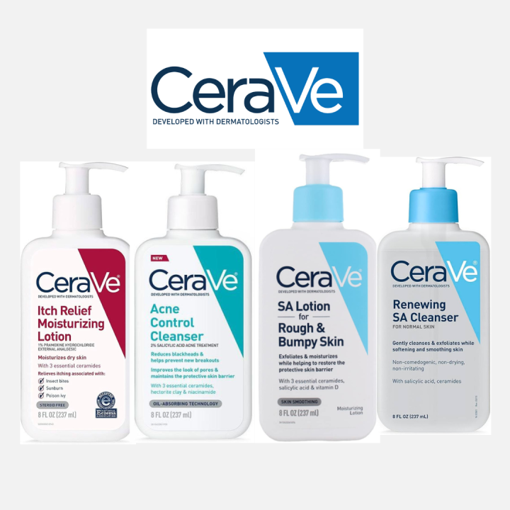 CeraVe Acne Control / Renewing SA Cleanser / SA Lotion / Itch Relief ...