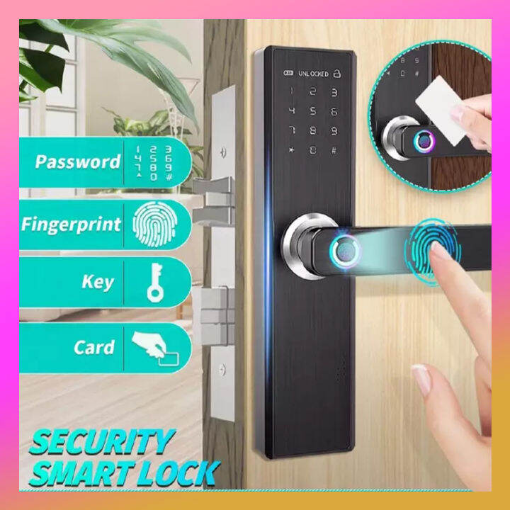 [1 Year Warranty] Fingerprint Lock Smart Card Digital Code Security ...