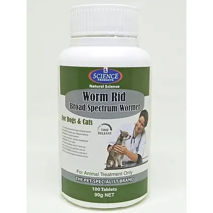 SCIENCE PRODUCTS WORM RID broad spectrum wormer (Loose pack 5 tablets ...