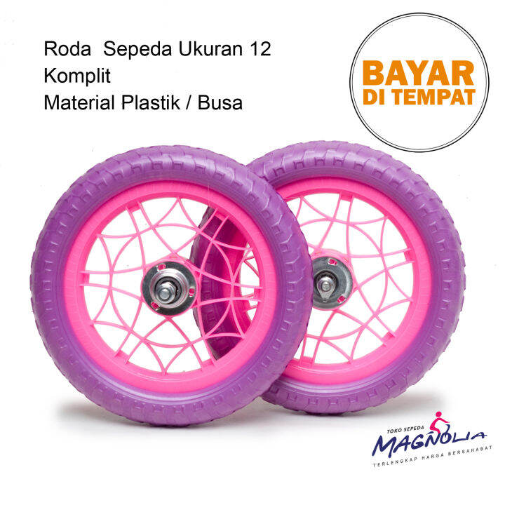 Roda Ban Sepeda Anak Ukuran 12 Komplit Siap Pakai Material Plastik Busa ...
