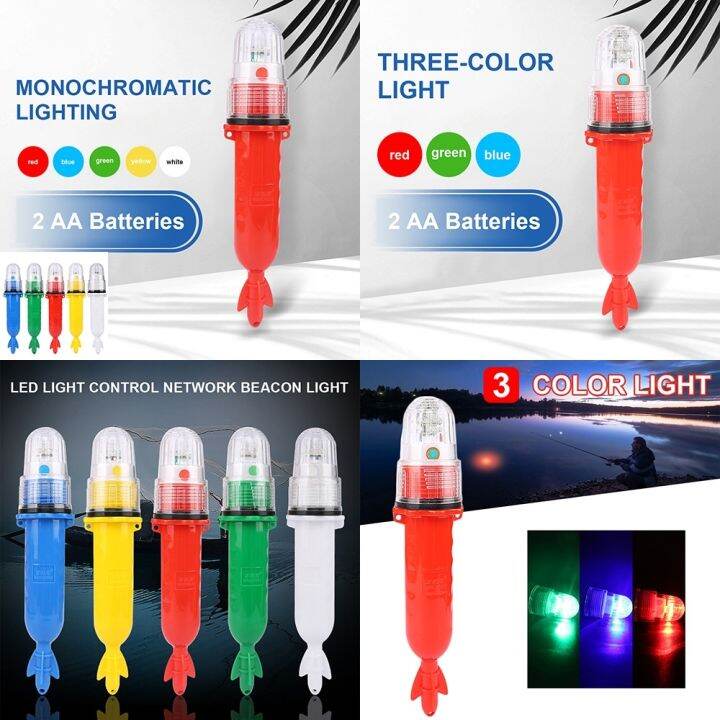 Marine Waterproof Torpedo Blinker Fishing Light Floating Signal Light ...