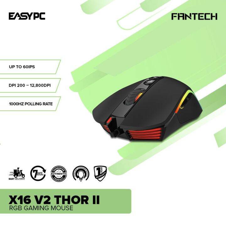 EasyPC | Fantech X16 v2 Thor II RGB Gaming Mouse For Laptop and Desktop ...