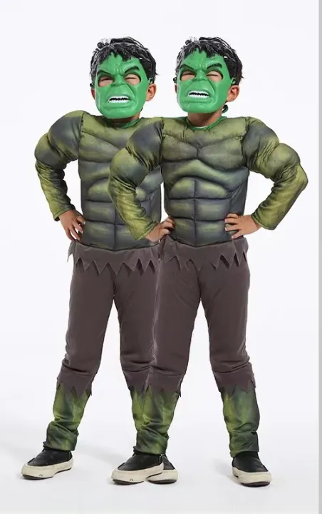 HomeSik Muscle Hulk Costume for Kids/Adults, Marvel Superhero Suit Boys ...