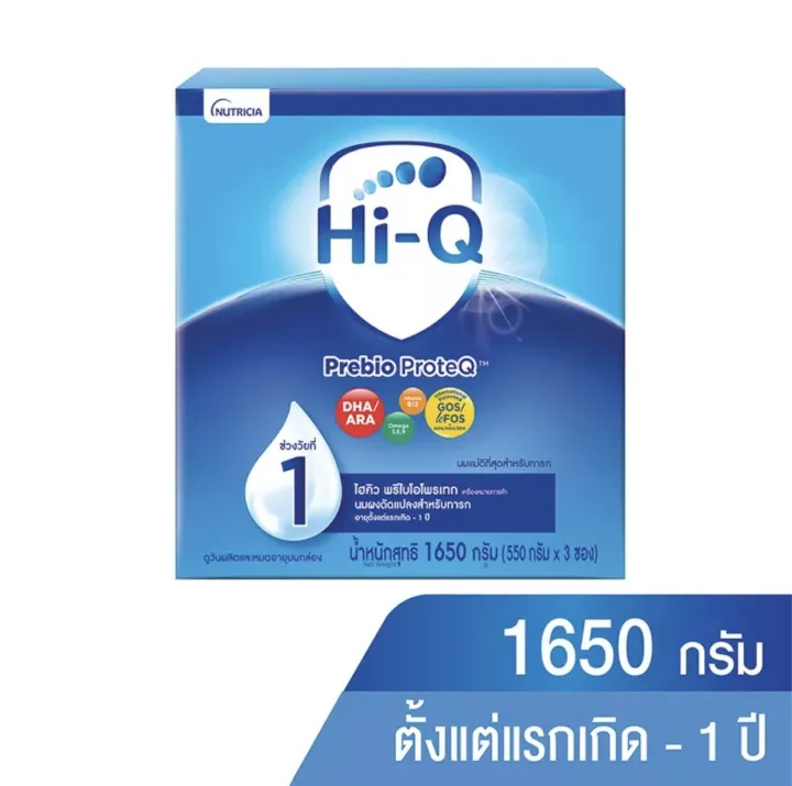 Hi-Q 1ไฮคิว นมผงเด็กแรกเกิดถึง 1 ปี ช่วงวัยที่ 1 พรีไบโอโพรเทค รสจืด ขนาด 1650 กรัม 1 กล่อง ...