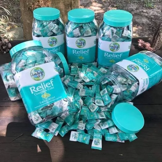( 1 กระปุก..200 เม็ด) ลูกอม Amrutanjan Relief Swas Mint บรรเทาอาการ ...
