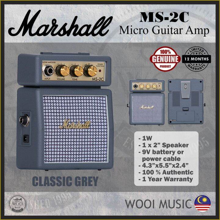 Marshall MS-2C Micro Guitar Amp - Classic | Lazada