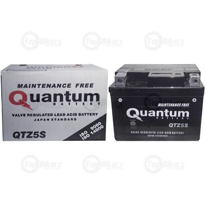 Quantum Motorcycle Battery QTZ5S 4L for XRM Wave BeAT Mio i 125 Soul i ...