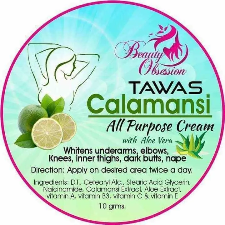 Tawas Calamansi All purpose cream with Aloe Vera 10 grams Whitens Dark ...