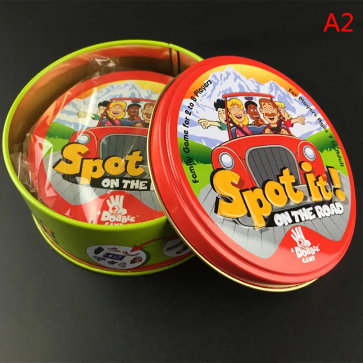 YILU Dobble Spot It Card Game Toy Iron Box 55 Cards Sport Hip Kids ...