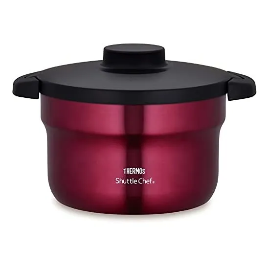 Thermos vacuum heating cooker shuttle chef 2.8L (for 3 to 5 people) Red Cooked pan ...