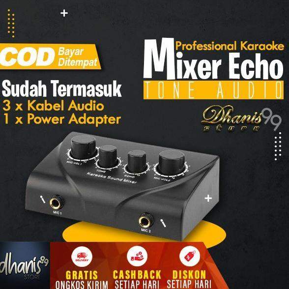 SALEEE Professional Karaoke Mixer Echo Tone Audio Mikser Sound System Mini Soundsystem Murah ...