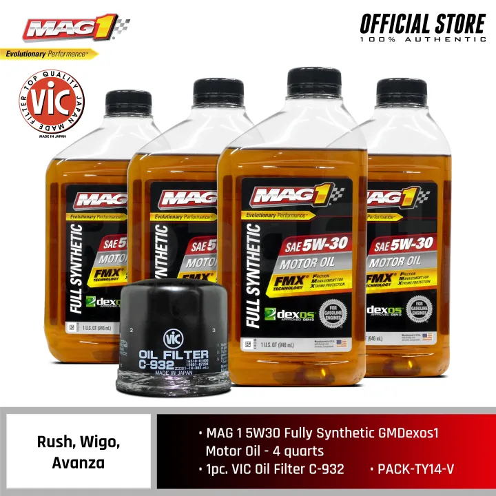 MAG 1 5W30 GM Dexos1 Fully Synthetic Car Engine Oil PN#61790 + VIC Oil ...