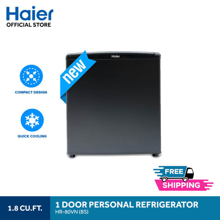 Haier HR-80VN (BS) 1.8 cu. ft. Quick Cooling Single Door PersonalMini Refrigerator with Freezer ...