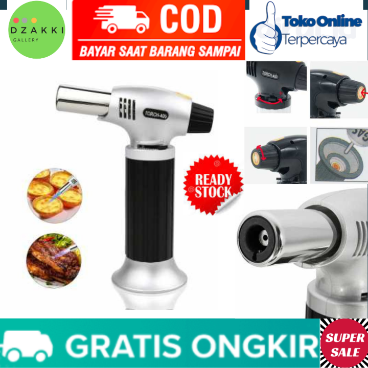 Portable Gas Blow Torch Butane Flame Gun / Kepala gas pematik butane ...