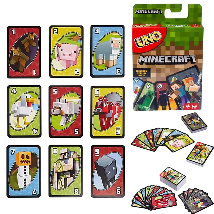 Uno Minecraft Mattel Games Card Game, Now Uno Fun Includes The World Of ...