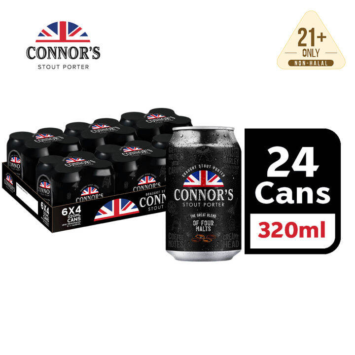Connor’s Stout Porter 320ml 24 can-pack | Lazada