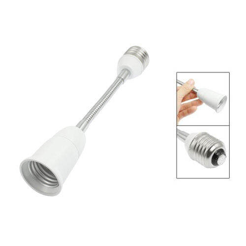 19cm Long Flexible Goose Neck E27 to E27 LED Light Bulb Extension ...