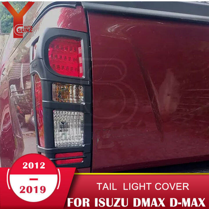 ABS Matte Black Rear Lamp Cover For Isuzu Dmax D-MAX 2012 2013 2014 ...