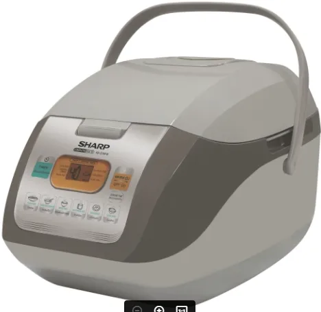 Sharp หม้อหุงข้าว ดิจิตอล ความจุ 1 ลิตร รุ่น KS-COM10 กำลังไฟ 625 วัตต์ มีโปรแกรมเค้ก ขนมปัง ...