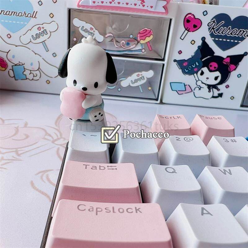 Sanrio Kawaii Cinnamorol Keycaps Mechanical Keyboard Caps Hello Kitty ...