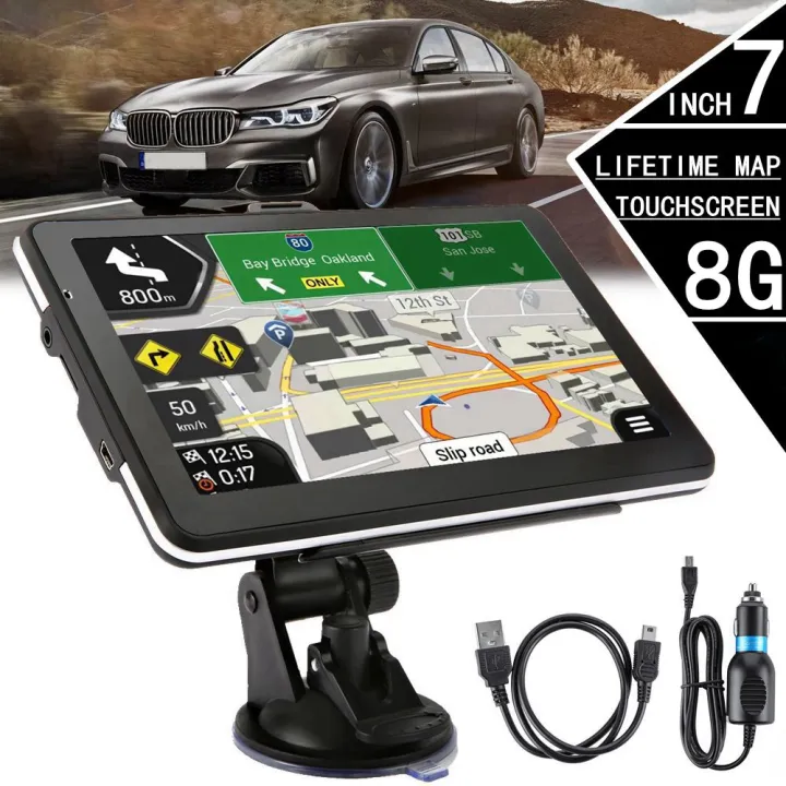 7In LCD Car GPS Navigation SAT NAV Navigator Lifetime Map 32GB US Map ...