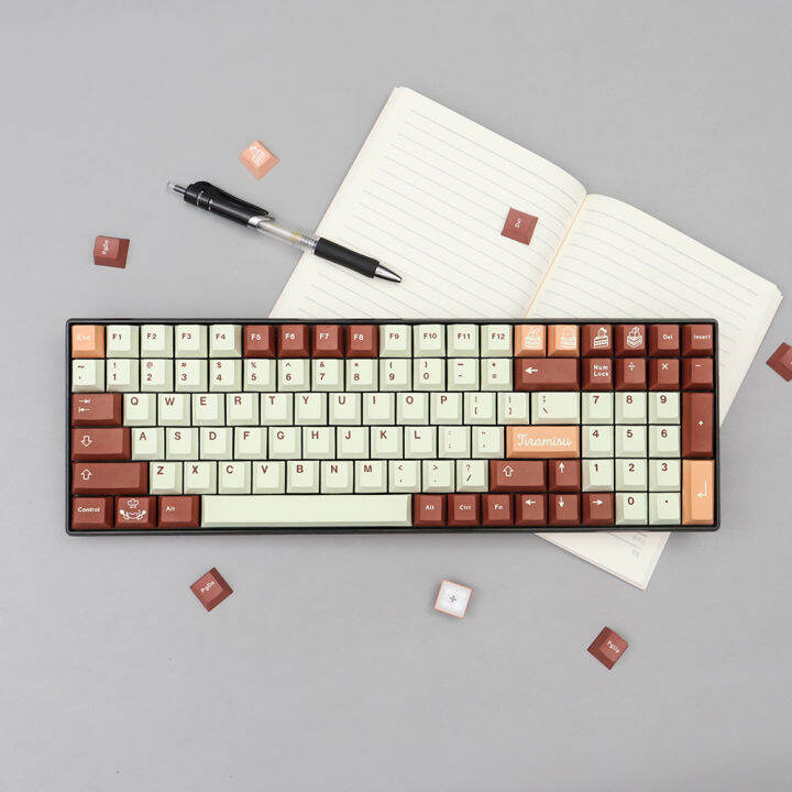 GMK Tiramisu Keycaps 130 Keycaps เชอร์รี่โปรไฟล์ PBT ห้าด้านการระเหิด ...